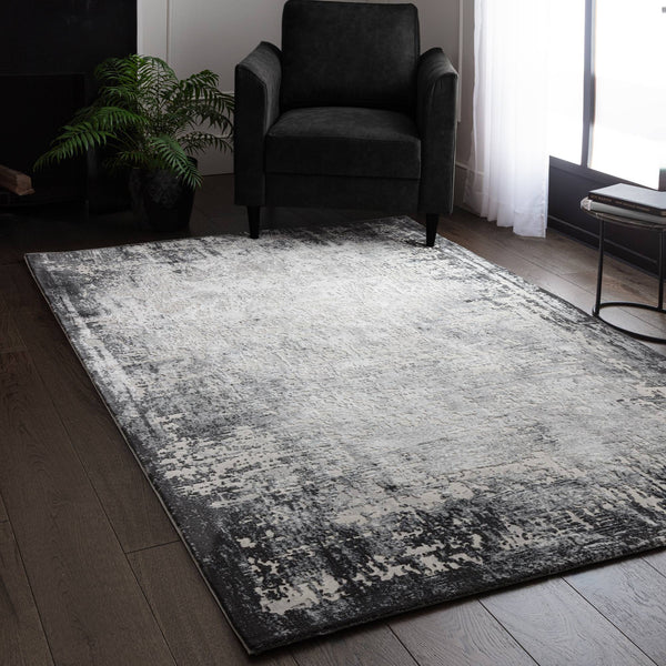 Kuza Border Grey Rug - Asiatic Carpets - London