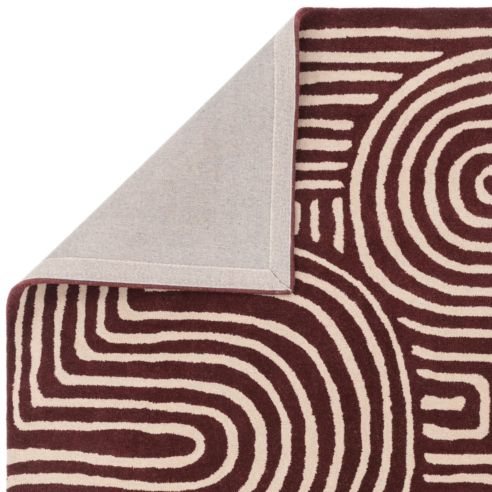 Reef RF29 Curve Plum Rug - Asiatic Carpets - London