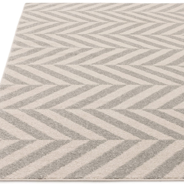 Muse Grey Chevron Rug MU07 - Asiatic Carpets - London